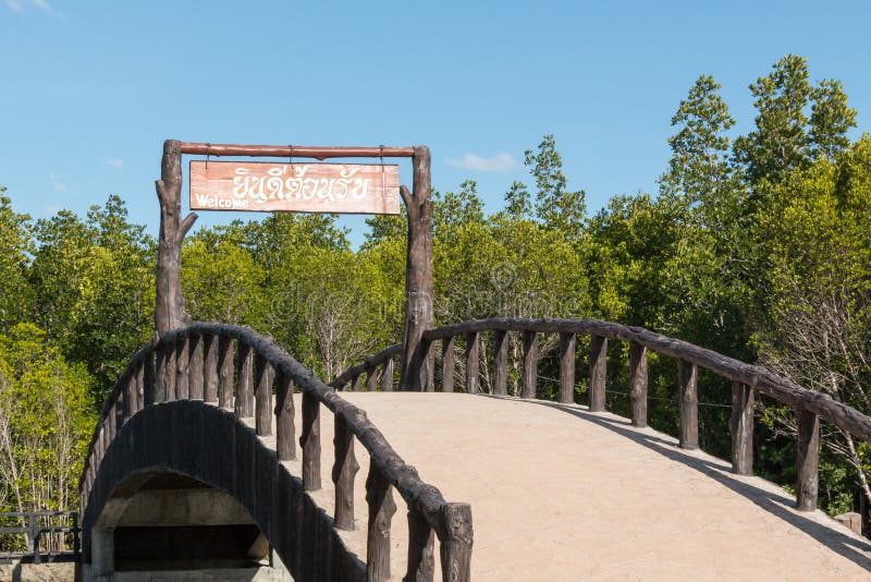 Welcome sign over a bridge stock image. Image of handrail - 54125065