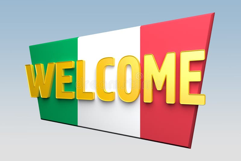 Welcome To Italy Greeting Souvenir Cards, Print Or Poster Design ...