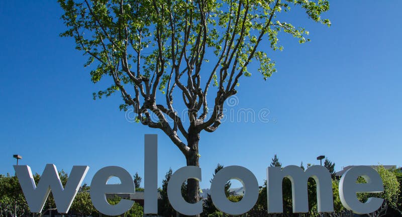The Welcome Sign To All Who Enter Stock Photo - Image of city ...