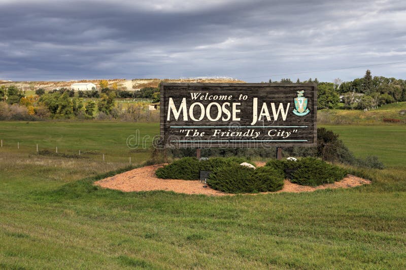 Welcome Sign To Moose Jaw, Saskatchewan, Canada Editorial Stock Image ...