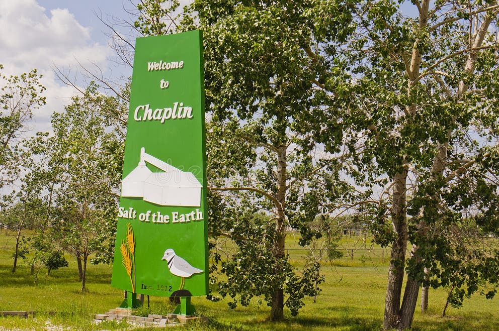 Welcome Sign for the Town of Chaplin Editorial Stock Photo - Image of ...