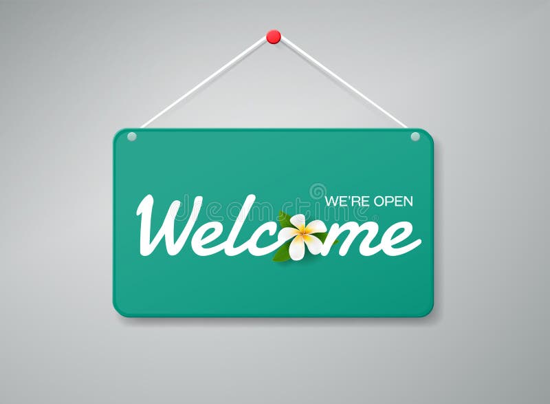 Welcome sign vector stock vector. Illustration of service - 83751336