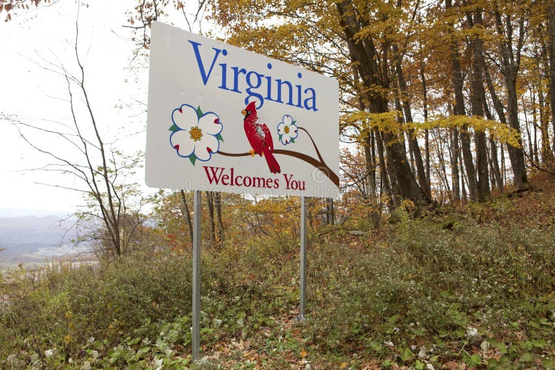 Welcome sign, Virginia stock photo. Image of shops, bullet - 42943366