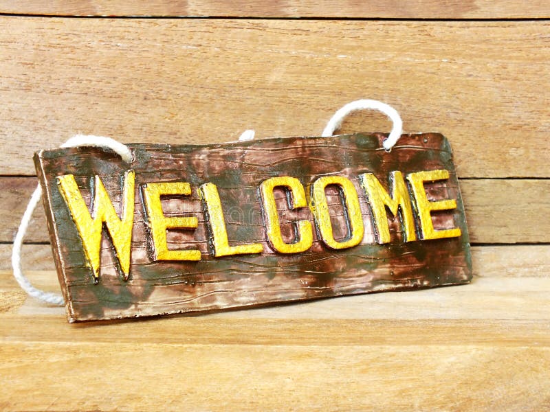 Welcome sign stock image. Image of open, message, rope - 63317157