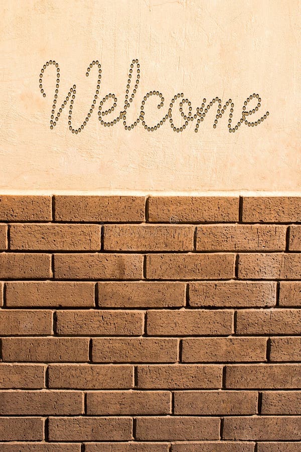 Welcome Sign Wording Text on a Background for Business Concept Stock ...