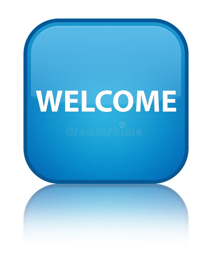 Welcome Special Cyan Blue Square Button Stock Illustration ...