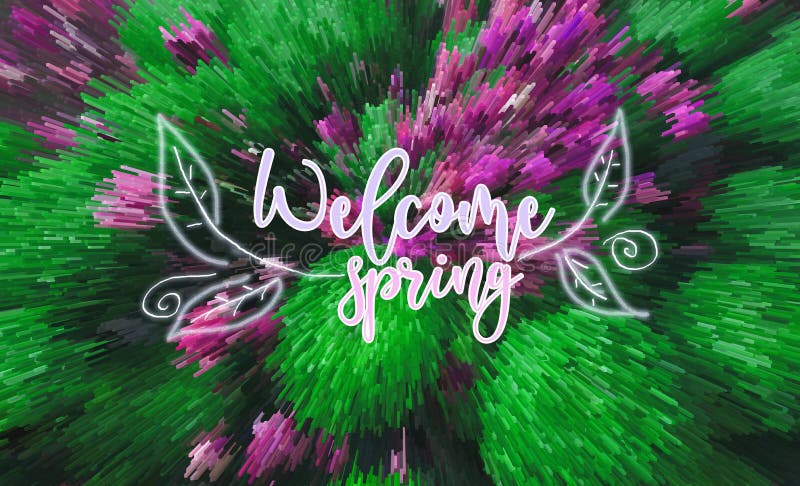 Welcome Spring Abstract Backround Stock Illustration - Illustration of ...