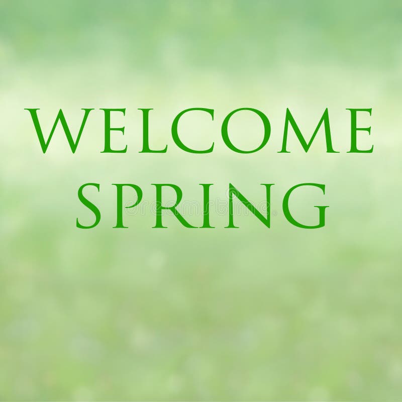 Welcome To the Spring Woodland Horizontal Stock Image - Image of life ...
