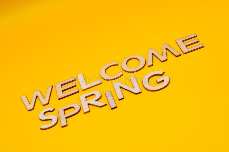 Welcome Spring Illustration Background Stock Image - Image of label ...