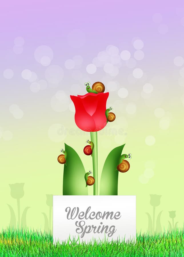 Welcome spring stock illustration. Illustration of environmental - 51823063