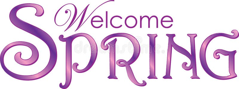 WELCOME SPRING Sign Cut Out of Floral Bouquet Photo Stock Illustration ...