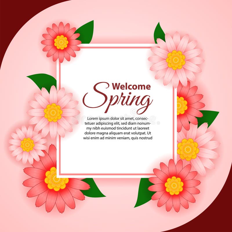 Welcome Spring Vector Illustration Stock Vector - Illustration of ...
