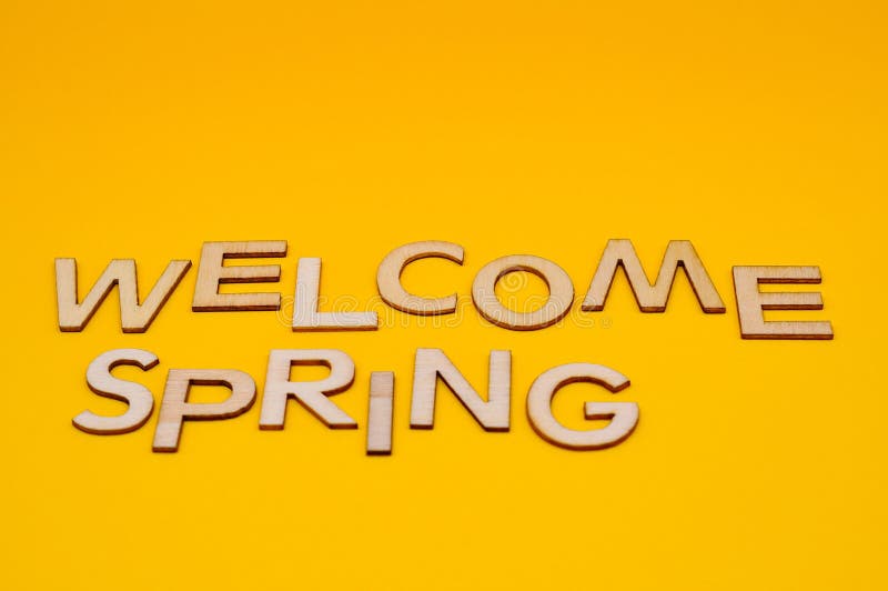 Welcome spring write stock photo. Image of document - 359787434