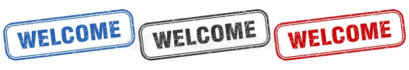 WELCOME Square Letter Collage Stock Illustration - Illustration of ...