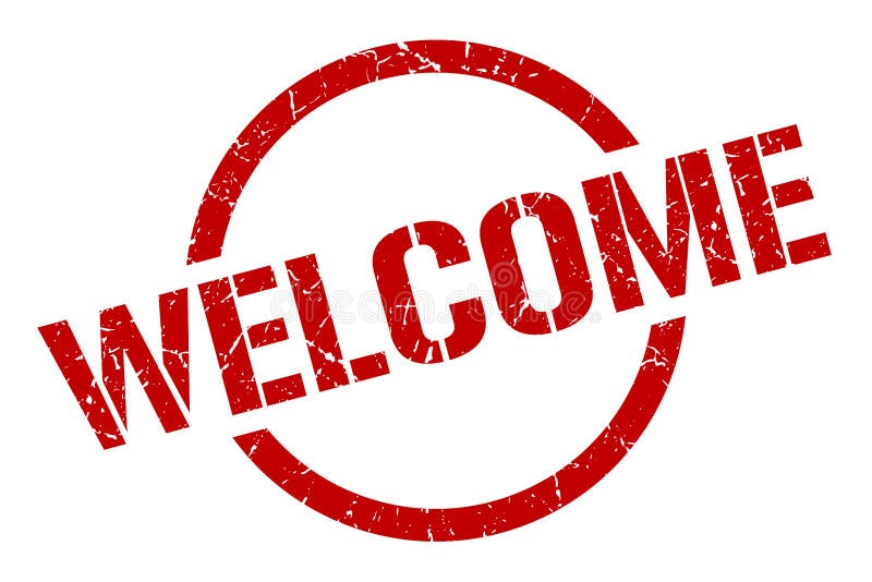 Welcome stamp stock vector. Illustration of white, button - 136945008