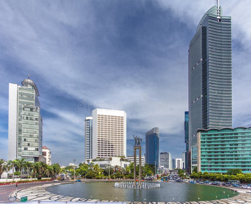 Welcome Statue in Downtown of Jakarta - the Capital of Indonesia Stock ...