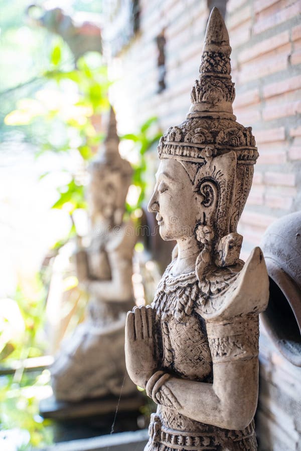 Welcome Statue Imagery Thai Style Stock Photo - Image of welcome, thai ...