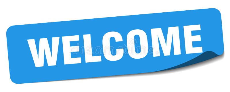 Welcome sticker. stock vector. Illustration of badge - 153382390