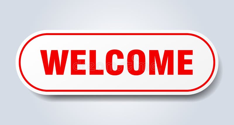 Welcome sticker. stock vector. Illustration of page - 153382126