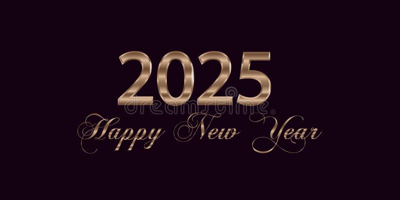 Welcome 2025 in Style Happy New Year Text Design Stock Illustration ...