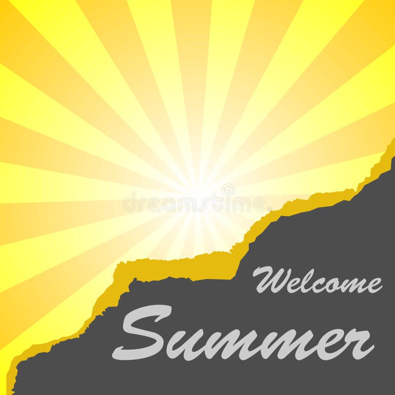 Welcome summer stock vector. Illustration of time, summer - 55092843
