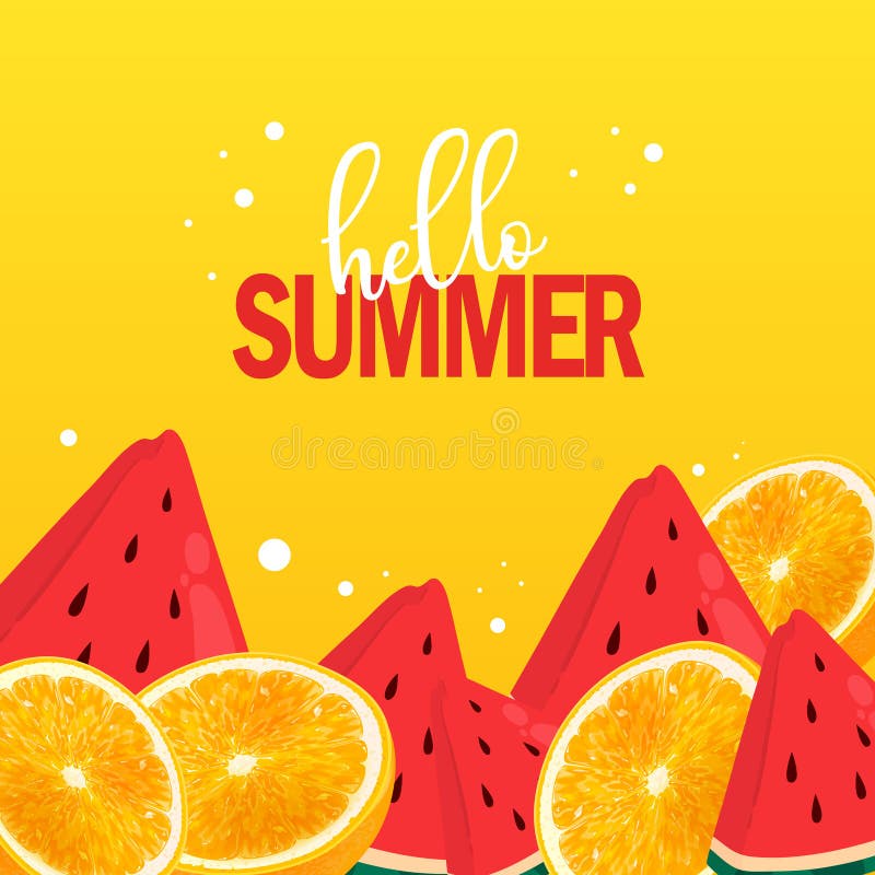 Welcome Summer or Hello Summer Concept Vector Stock Vector ...