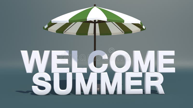 Welcome summer text stock illustration. Illustration of welcome - 96147469