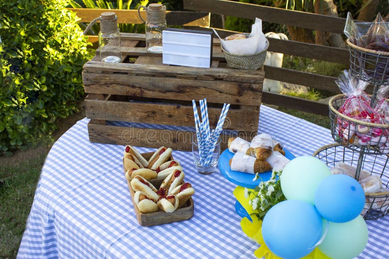 Welcome Table at the Garden Party Stock Photo - Image of gathering ...