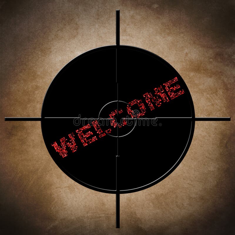 Welcome target concept stock illustration. Illustration of grunge ...