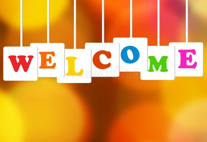 Welcome Text Concept stock photo. Image of graphic, banner - 83213106