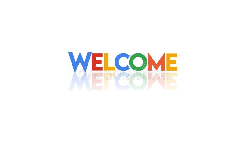 Welcome Text Design Concept Stock Photo - Image of diagram, hello ...