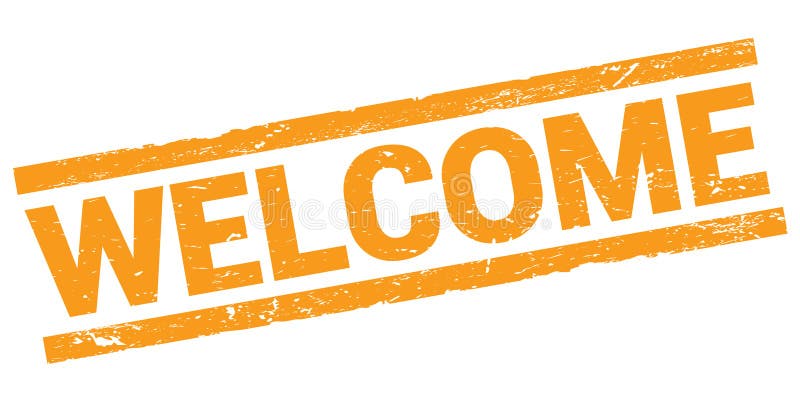 WELCOME Text on Orange Rectangle Stamp Sign Stock Illustration ...