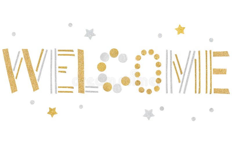 Welcome Text Paper Cut on White Background Stock Illustration ...