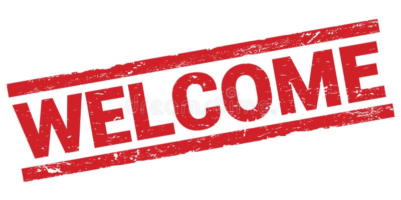 WELCOME Text on Red Rectangle Stamp Sign Stock Illustration ...
