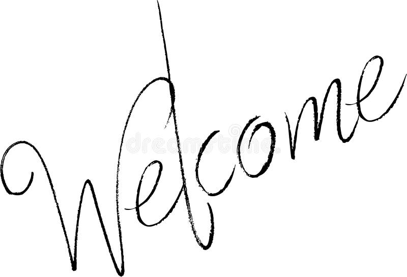 Welcome Text Sign Illustration Stock Illustration - Illustration of ...