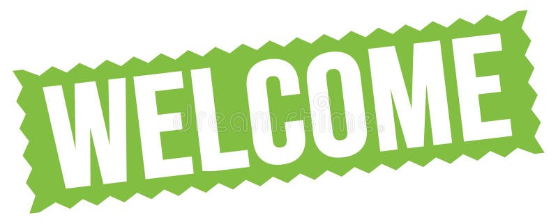 WELCOME Text Written on Green Stamp Sign Stock Illustration ...