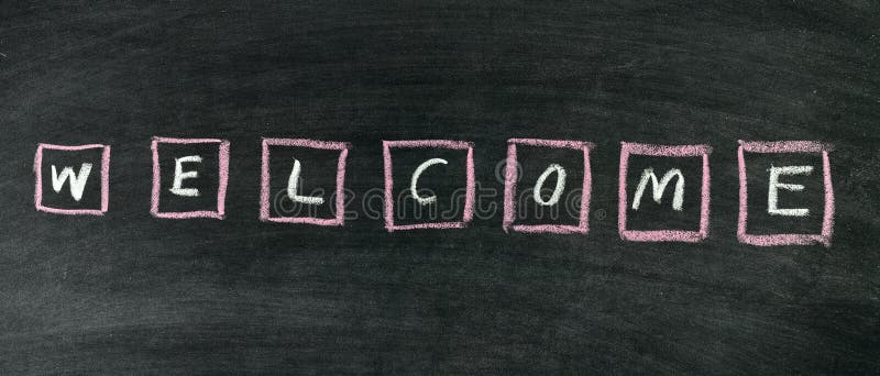 Welcome Title on the Gray Plastic Doormat for Texture Background Stock ...