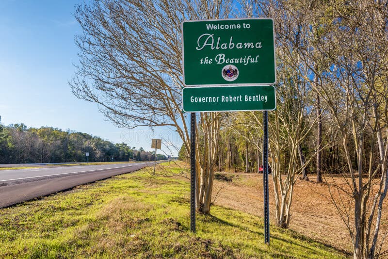 Entering Sweet Home Alabama Road Highway Welcome Sign Stock Image ...