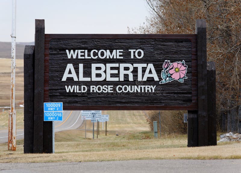 Welcome to Alberta stock photo. Image of tourism, border - 32295112