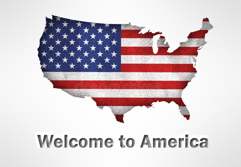 Welcome to America stock illustration. Illustration of country - 77312566