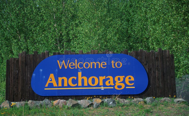 Welcome to Anchorage sign stock image. Image of welcome - 23165661