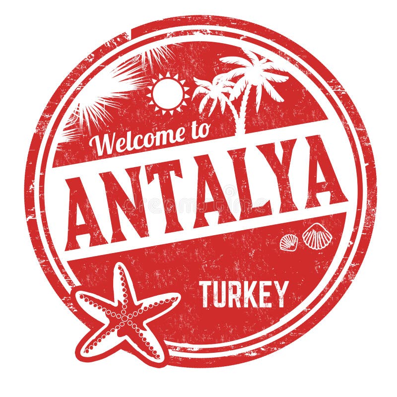 Welcome To Antalya. Travel To Turkey Concept. Vertical Vector ...