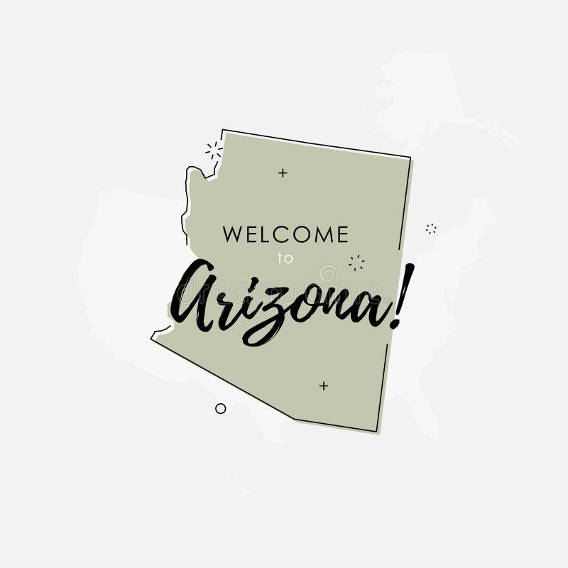 Arizona Text with Flag on White Stock Illustration - Illustration of ...