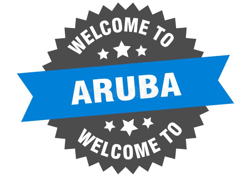 Welcome To Aruba. Welcome To Aruba Isolated Sticker Stock Vector ...