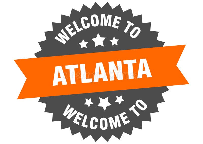 Welcome To Atlanta. Welcome To Atlanta Isolated Sticker Stock Vector ...