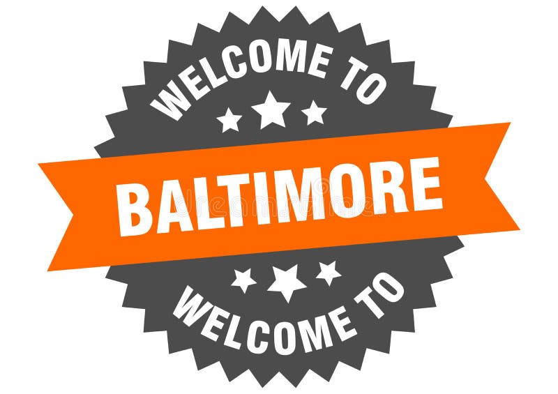 Welcome to Baltimore seal stock vector. Illustration of rubber - 119078740