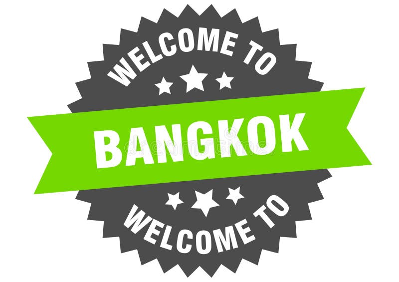 Welcome To Bangkok. Welcome To Bangkok Isolated Sticker Stock Vector ...