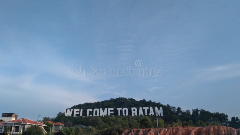 Welcome to Batam stock photo. Image of place, land, batam - 261655560