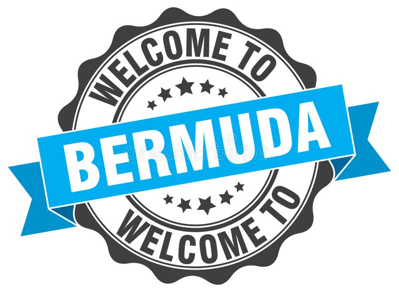 Welcome to Bermuda seal stock vector. Illustration of label - 119029272