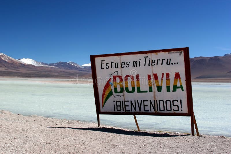 Welcome to Bolivia Sign stock photo. Image of desert, signs - 4938108